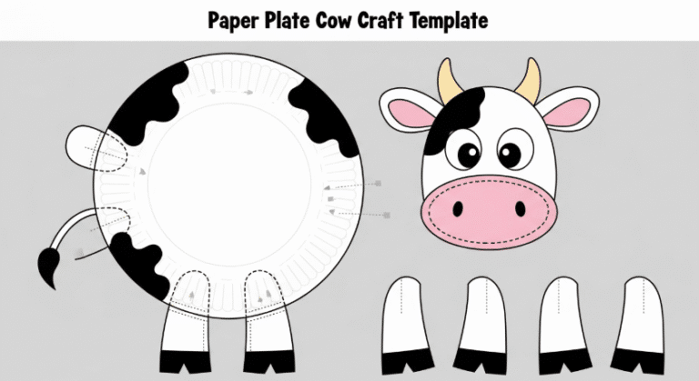 Best Paper Plate Cows Craft for Kids [FREE Template]