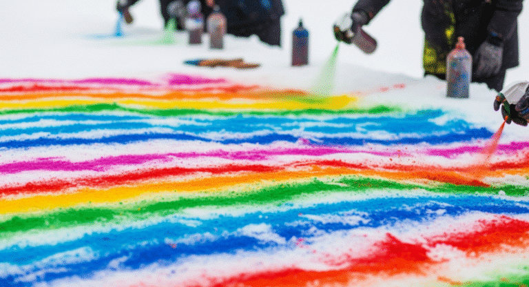 Create Colorful Snow Art with Easy DIY Snow Paint for Kids